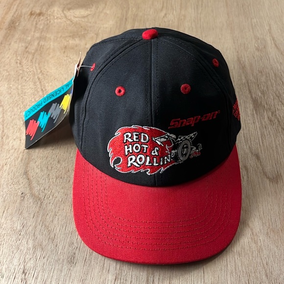 Snap On | Accessories | Vintage Snap On Red Hot Rollin Cap Hat One Size ...
